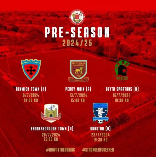 NORTH SHIELDS FC RELEASE PRE SEASON SCHEDULE – North Shields Football Club